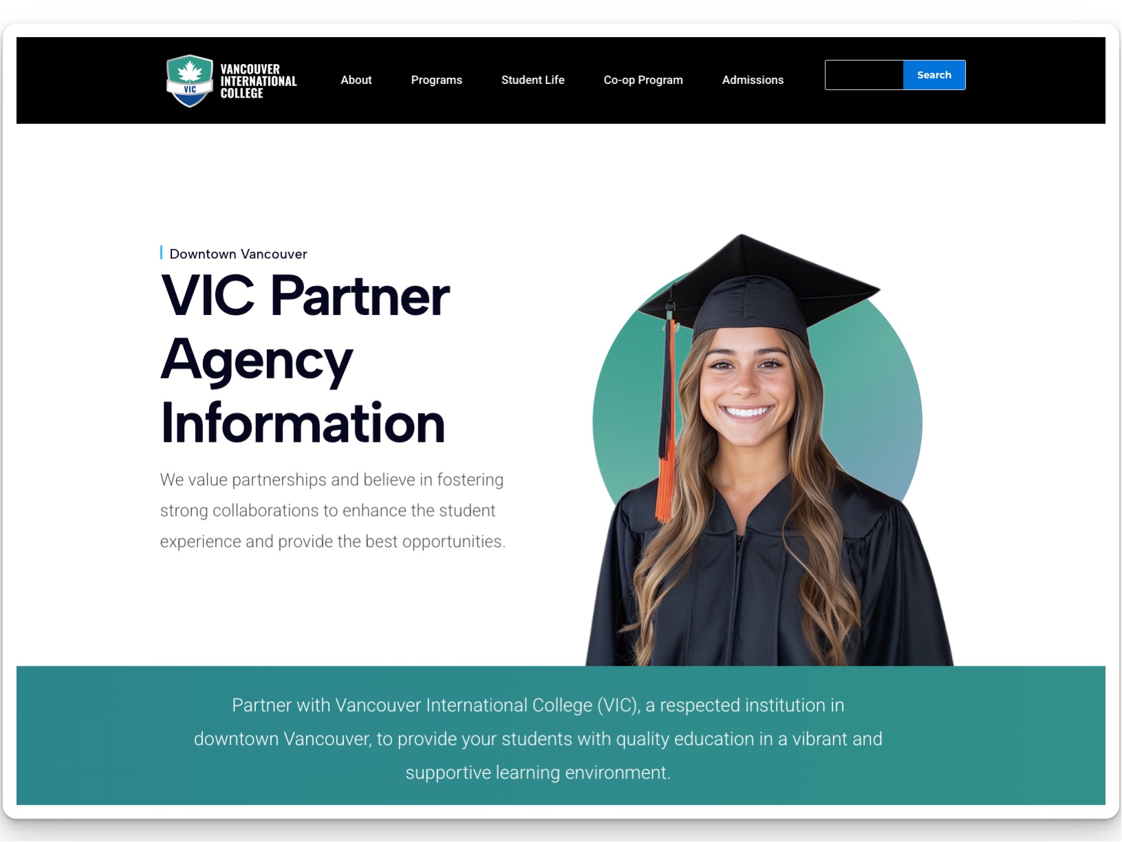 Agency Portal at Vancouver International College